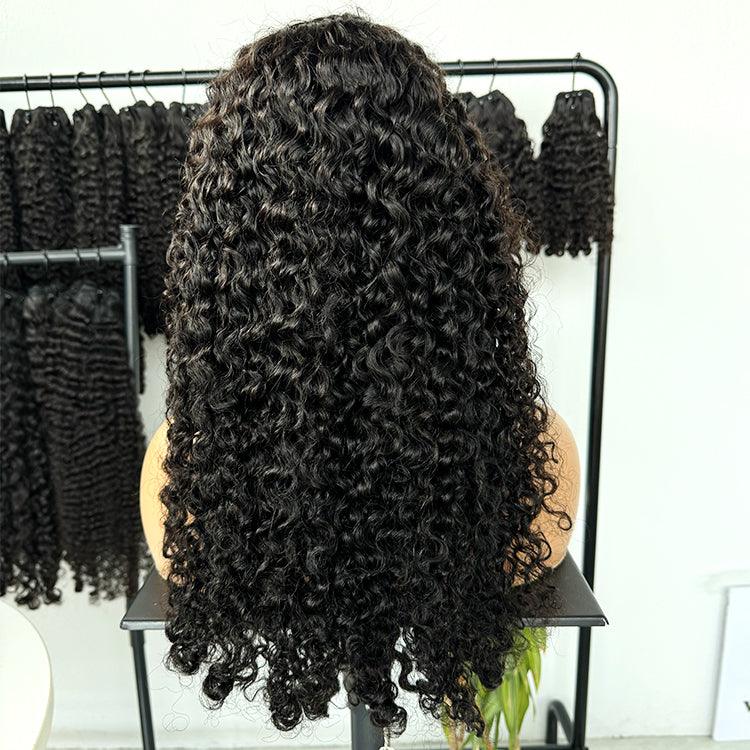 Water Curly glueless wigs styles virgin human real hair wigs for Black ...